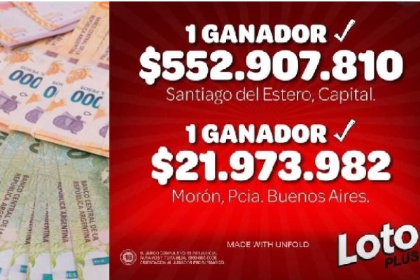 Un santiagueño acertó más de 500 millones de pesos en el Loto Plus ...