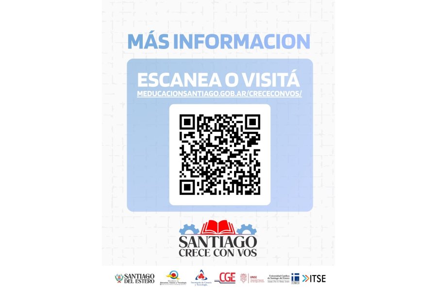 Oferta educativa e inscripción al Programa provincial “Santiago Crece con Vos” | Nuevo Diario Web