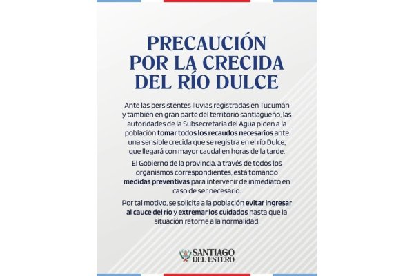 Precaución por la crecida del río Dulce tras intensas lluvias en la ...
