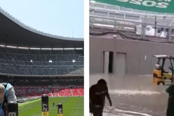 El Estadio Azteca apareció inundado a pocos días del inicio del Mundial ...