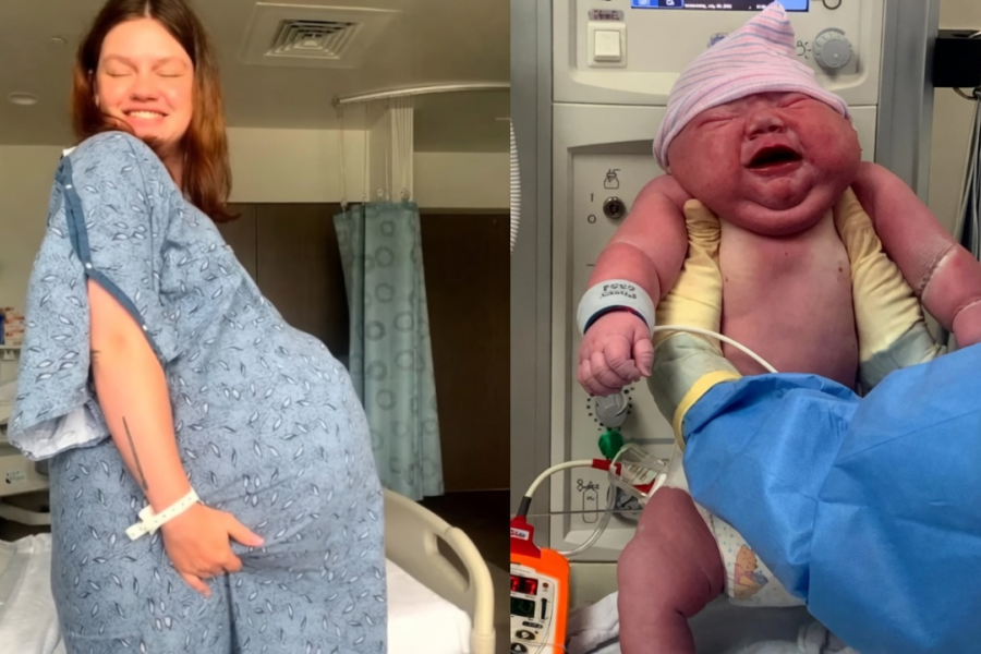 Una mamá dio a luz a un bebé de casi seis kilos y sorprendió a todos en ...